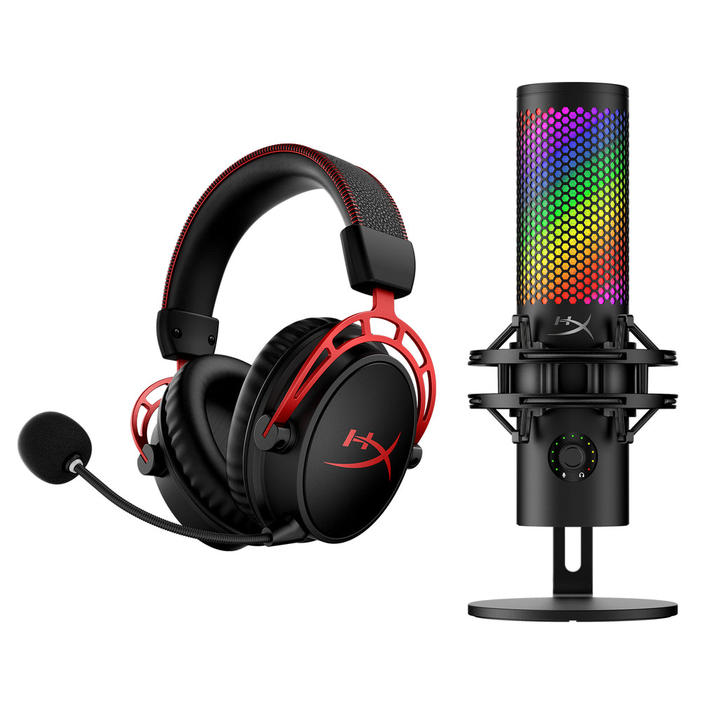 Cloud Alpha Wireless Gaming Headset and QuadCast 2 S Bundle – HyperX CA